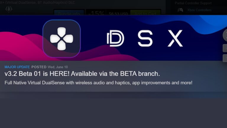 New DSX update adds full native wireless DualSense support